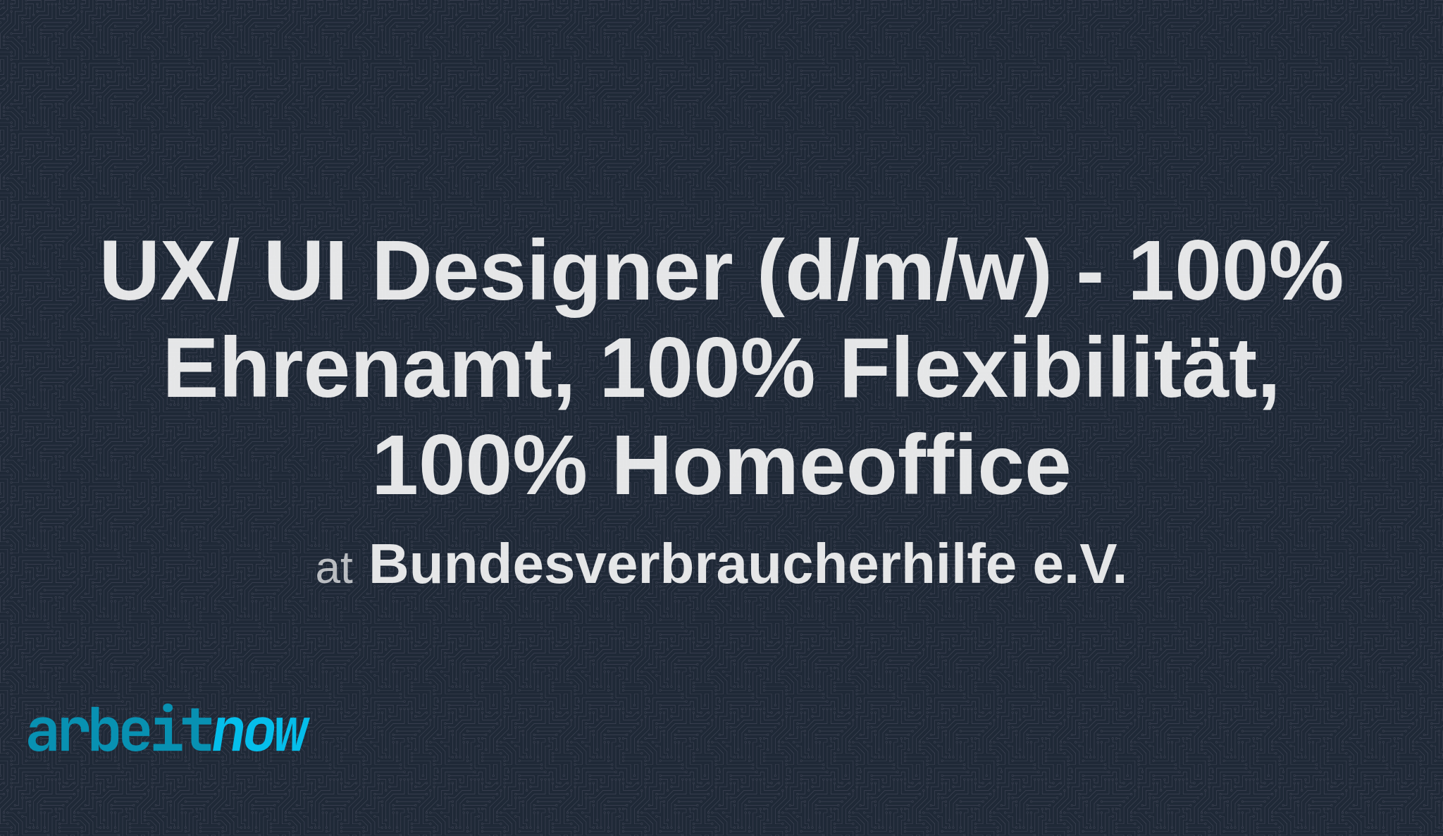 UX/ UI Designer (d/m/w) - 100% Ehrenamt, 100% Flexibilität, 100% Homeoffice job at ...